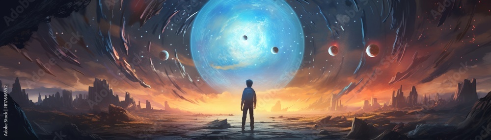 Encounter a dimension-hopping explorer with a determined face who ...