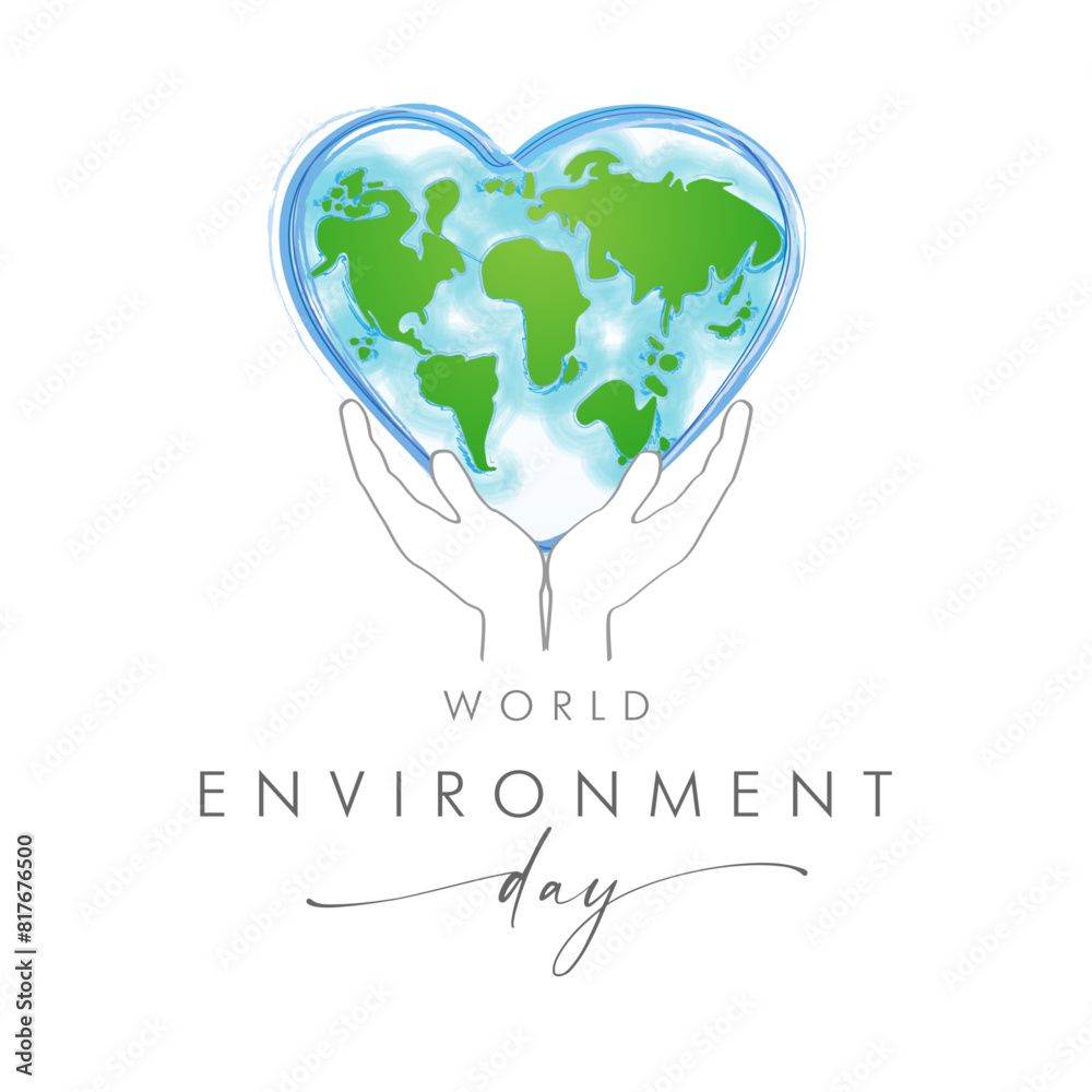 World Environment Day greeting banner. Social media timeline story ...