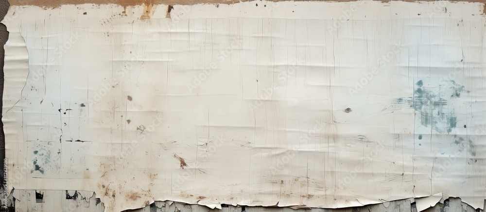 Old ripped street billboard posters with crumpled creased and grungy ...