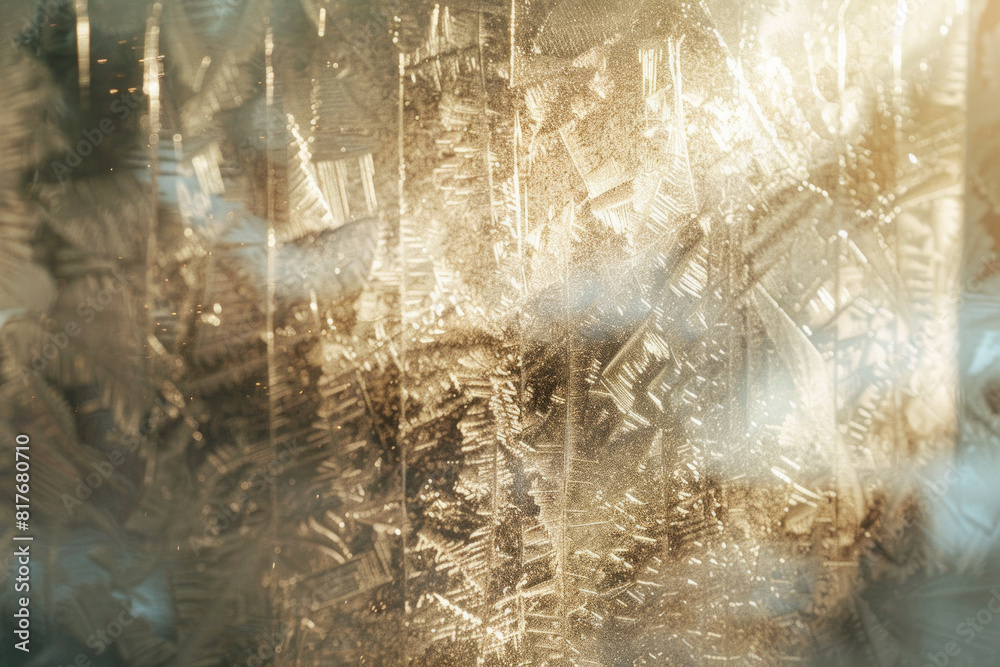Light shining through frosted glass, creating a textured pattern of ...