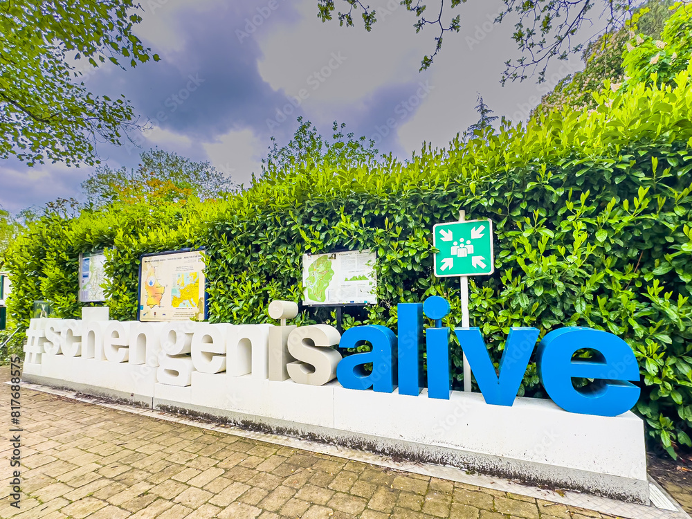 Schengen - May 3, 2024: The area is named after the 1985 Schengen ...