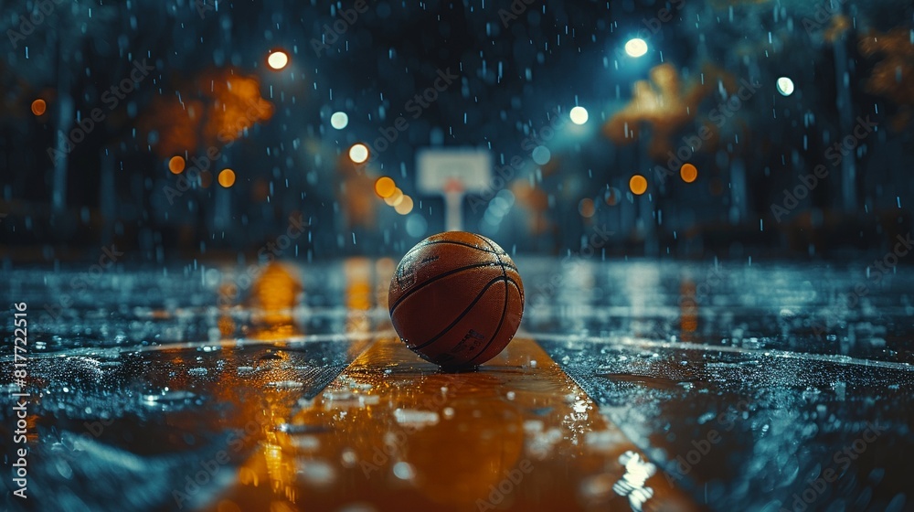 Intense focus on a basketball court during a major American game ...
