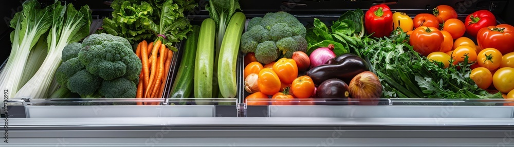 Fresh produce under a highresolution scanner, highlighting nutrient ...
