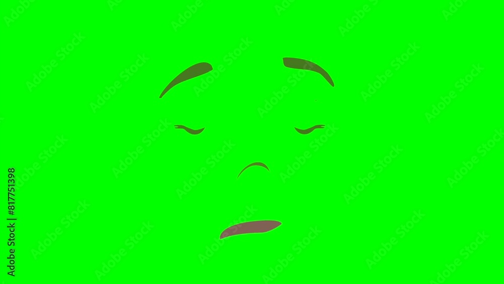 Cartoon eyes, brows,nose and talking mouth or girl or woman face on ...