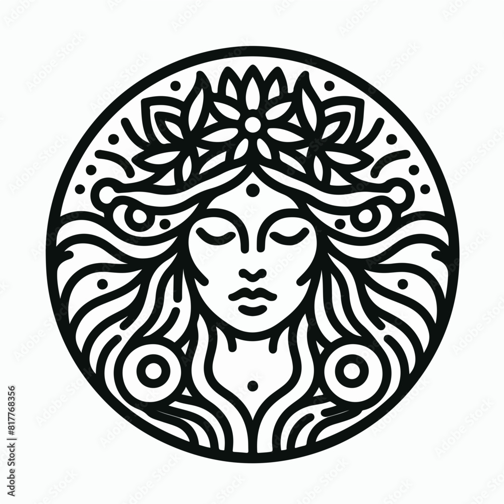 Goddess of earth Gaia (Greec mythologie). Antique statue of stone ...