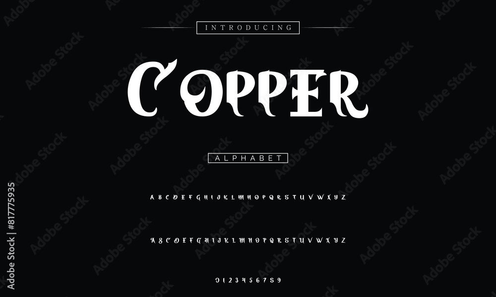Vintage tattoo font. Font for the tattoo studio logos, alcohol branding ...