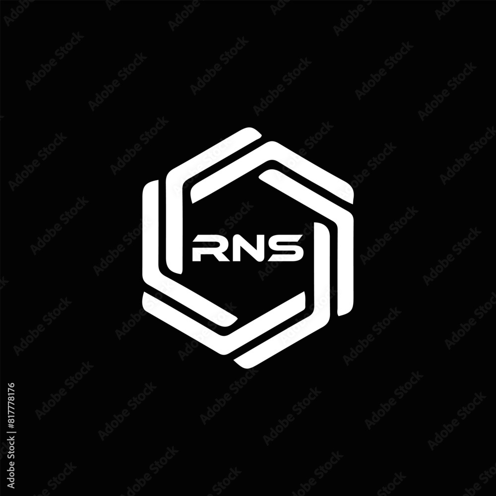 RNS logo. R N S design. White RNS letter. RNS, R N S letter logo design ...