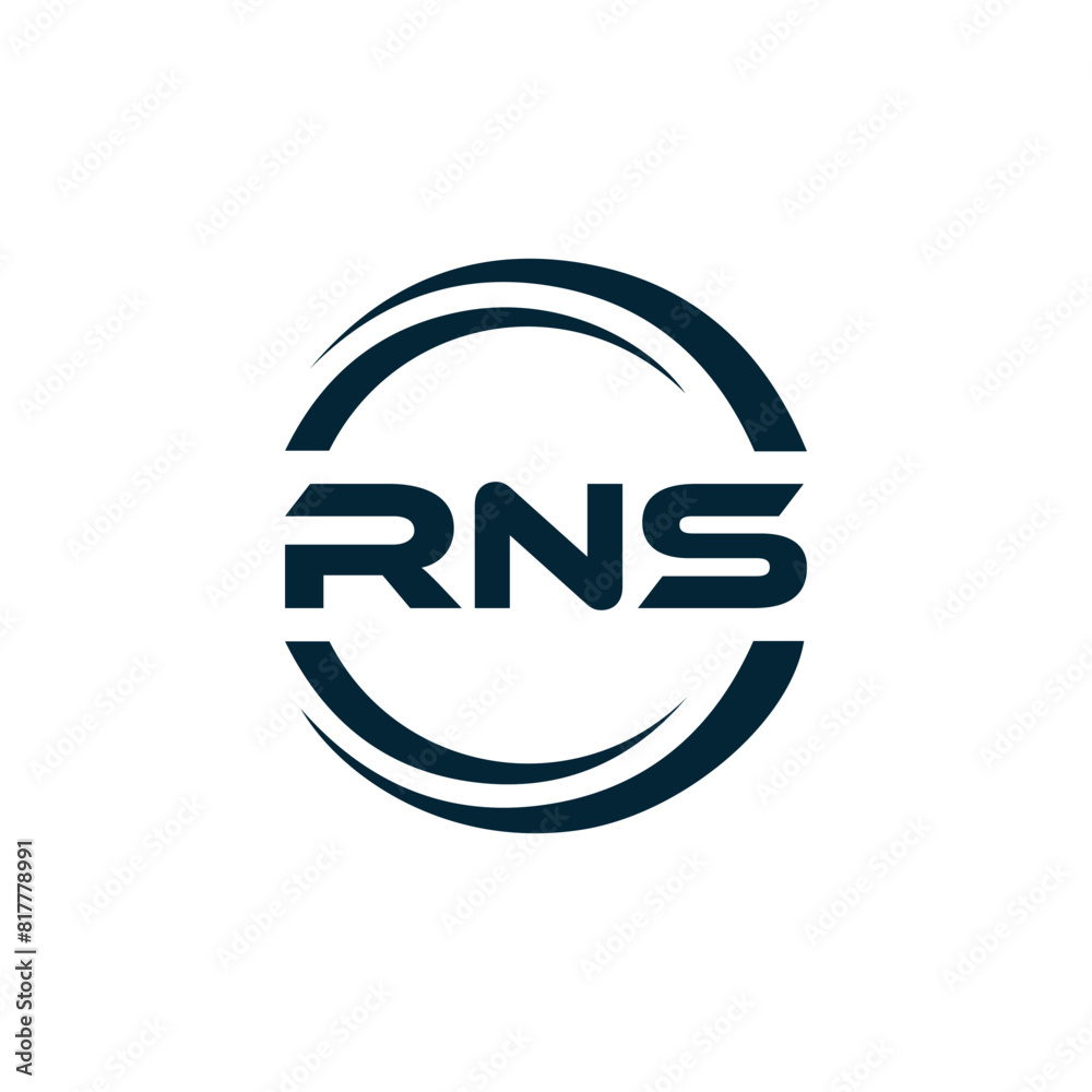 RNS logo. R N S design. White RNS letter. RNS, R N S letter logo design ...