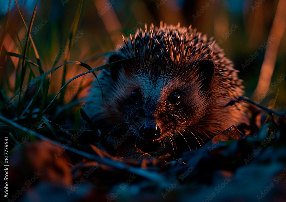 Hedgehog in the garden, deadwood hedge, forest, outdoor Stock Photo ...
