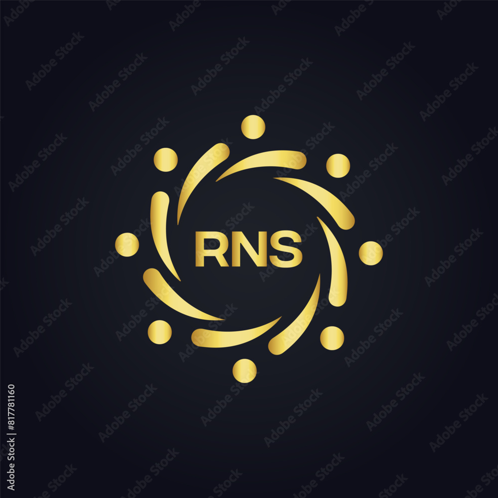 RNS logo. R N S design. White RNS letter. RNS, R N S letter logo design ...