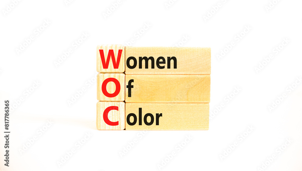 WOC women of color symbol. Concept words WOC women of color on ...
