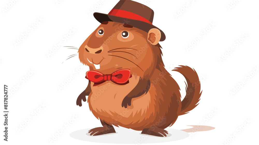Cute capybara gentleman animal. Funny capibara character Stock Vector ...