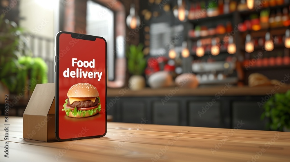Modern food delivery mobile app kit template featuring a sleek user ...