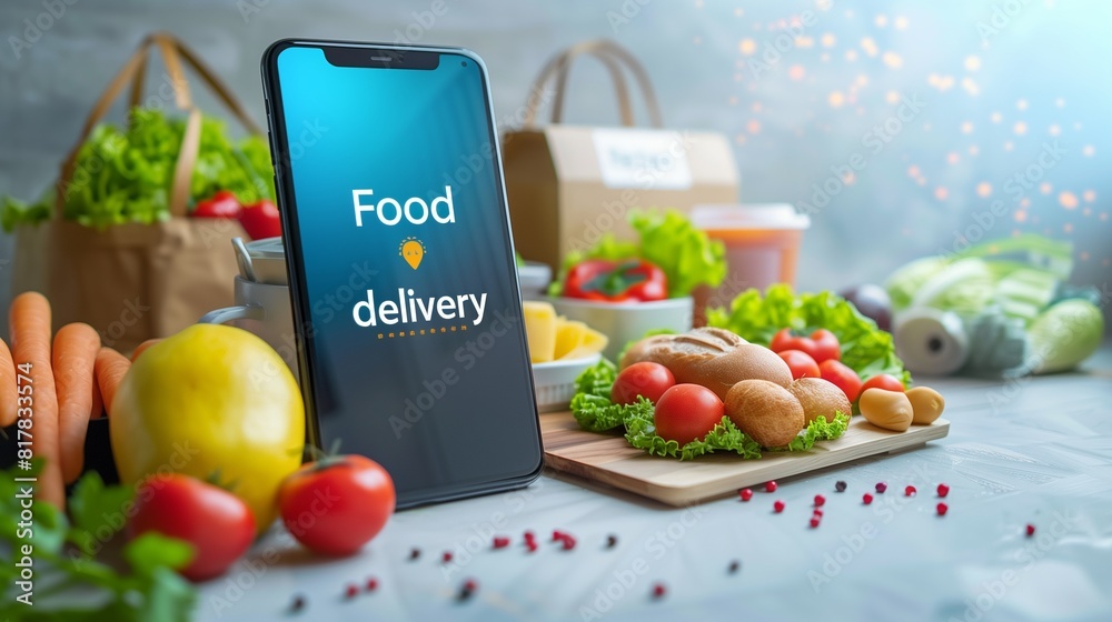 A vibrant and user-friendly food delivery mobile app interface ...