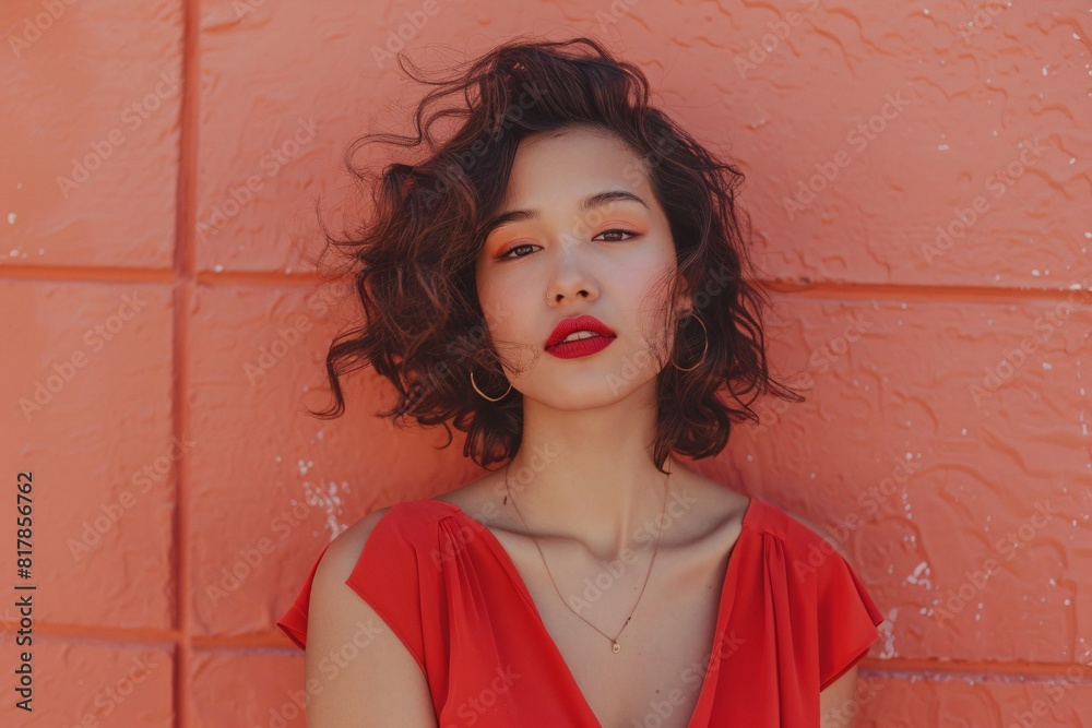 Full-height model confidently showcasing different styles of clothing ...