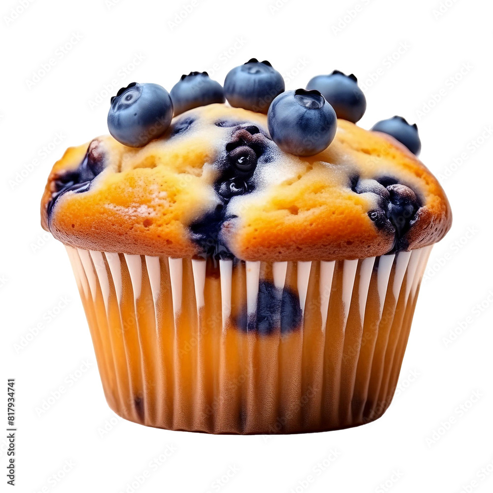Blueberry muffin on transparent background. AI generated Stock ...