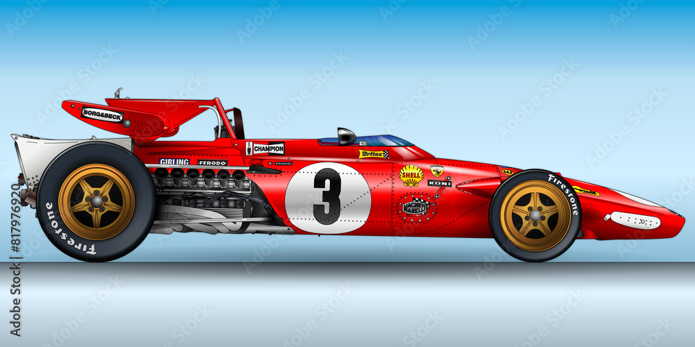 Maranello, Modena, Italy, year 1970 - Ferrari 312 B, 1970 F1 world ...