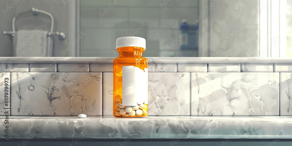 Hiding in plain sight: An over-the-counter medication bottle sits on a ...