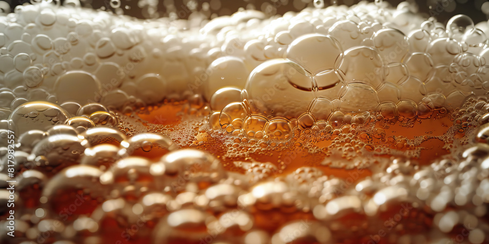 Brewed Temptation: A bubbling beer, its frothy head inviting and ...