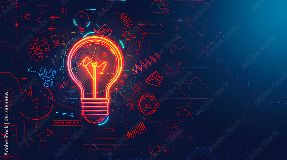 Questions and answers concept, creativity, innovation, futuristic ...