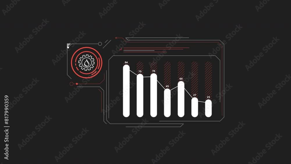 A simple animated infographic shows the decline in crude oil production ...