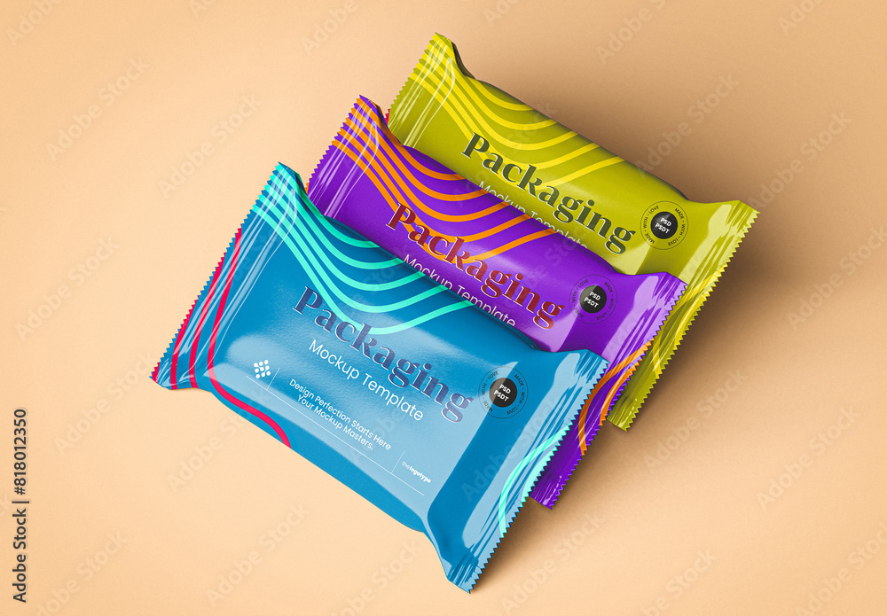 Set of Wet Wipes Packaging Mockup Stock Template | Adobe Stock
