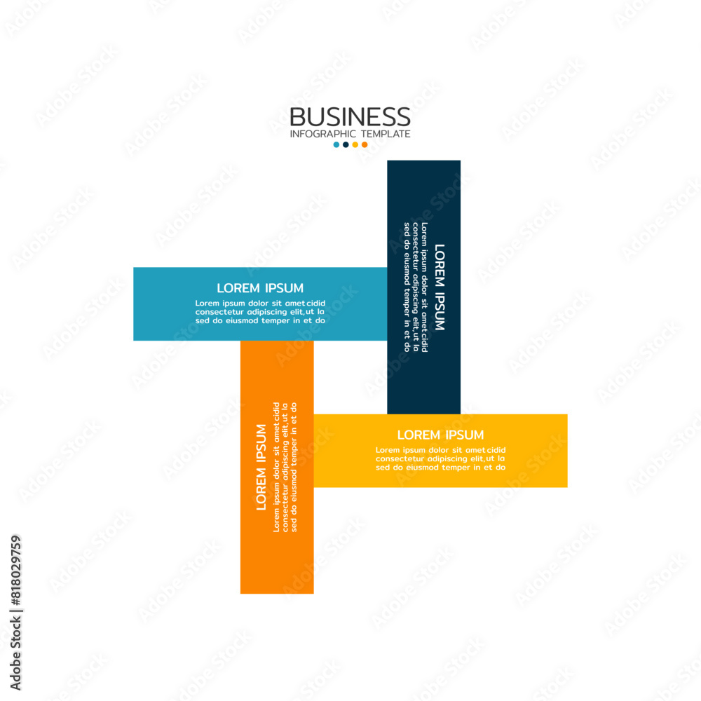 Vector circle arrows infographic, cycle diagram, geometric graph ...