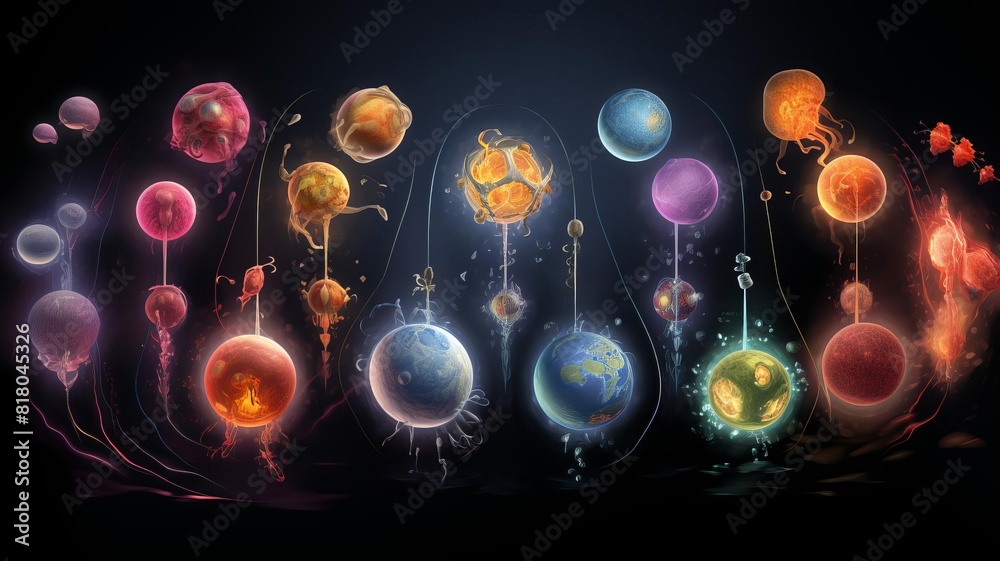 Design a visual of the stages of stem cell differentiation into various ...