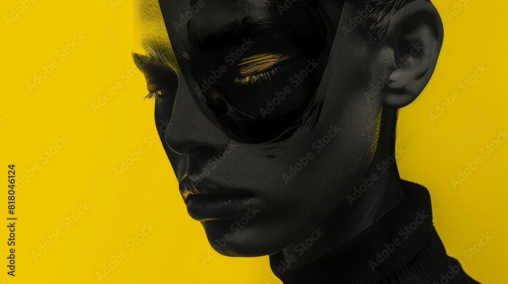 An edgy layout for a high-end portrait shoot that combines poster style ...