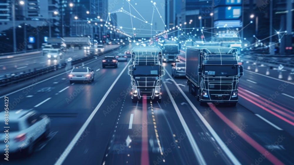 Create an image of AI-powered traffic management systems optimizing ...