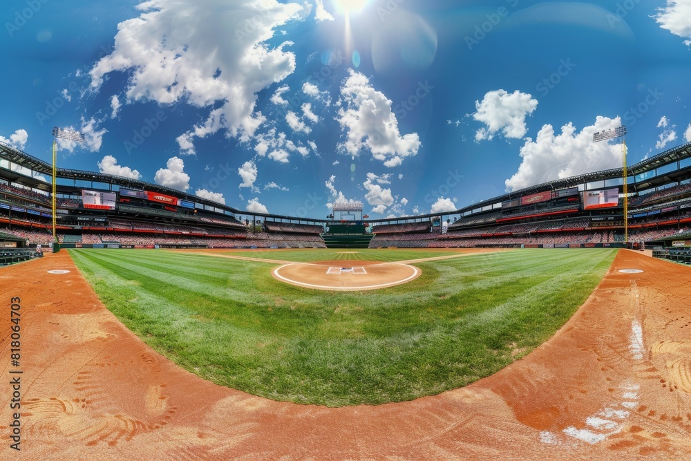 360-Degree View from Pitcher's Mound at Packed Major League Baseball ...