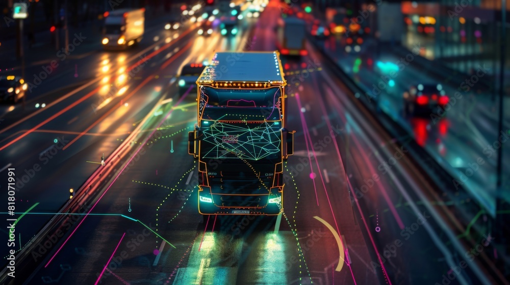 Visualize a TMS software interface dynamically optimizing delivery ...