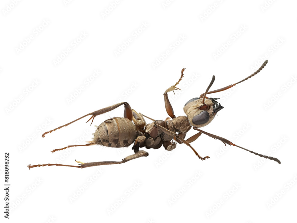photograph of ant die in the prone position due to exposure to toxins ...