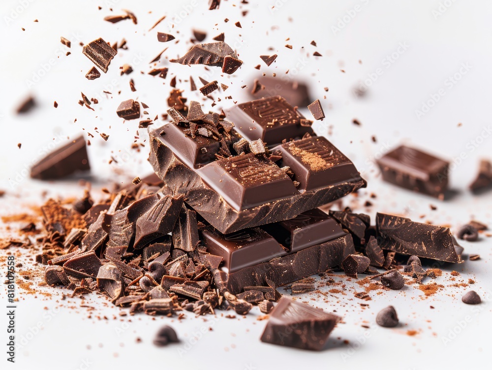 Explosive Eruption of Decadent Chocolate and Candy Fragments, Bursting ...