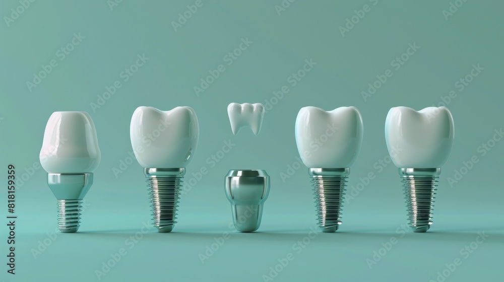 Detailed tooth implant procedure guide with step-by-step visual ...