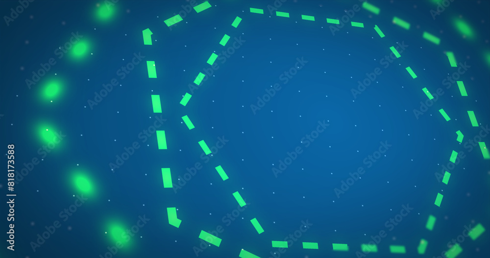 Multiple dotted technology benzene rings hexagons moving cyber computer ...