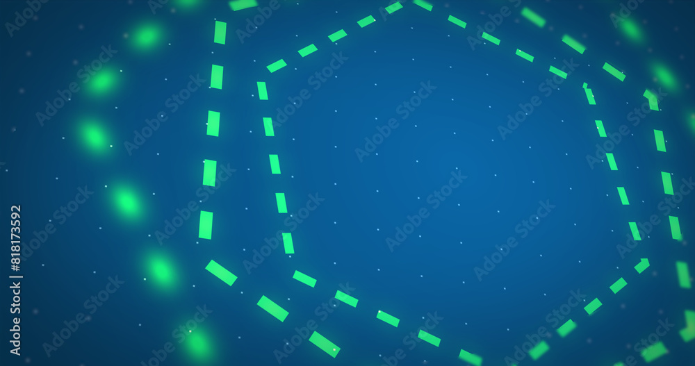 Multiple dotted technology benzene rings hexagons moving cyber computer ...