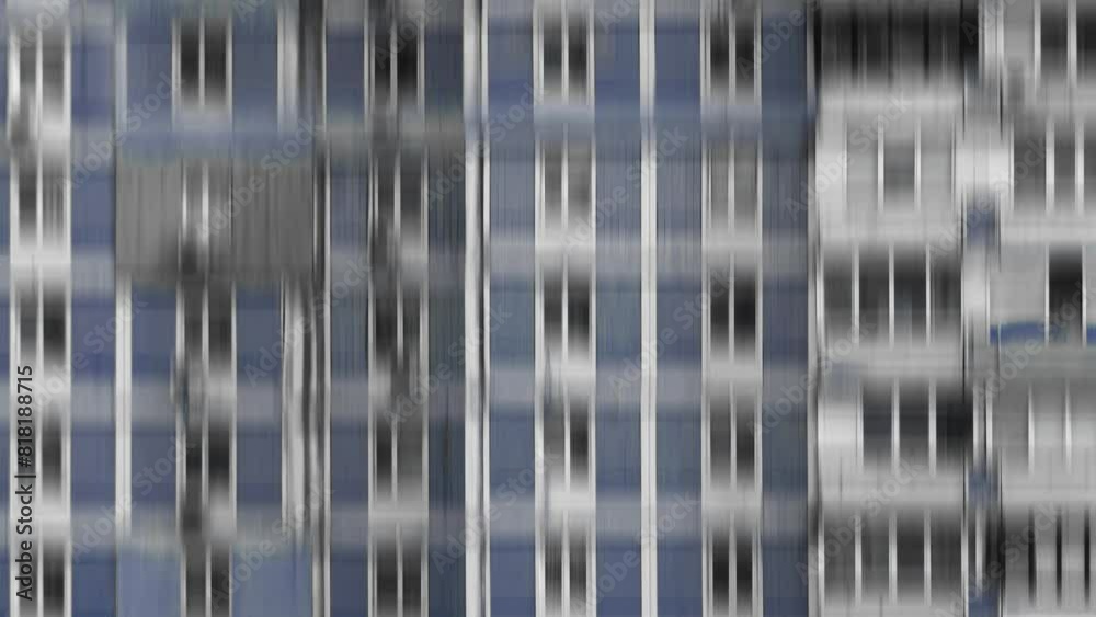 Vidéo Stock Vertically blurred wall of building in motion. Falling from ...