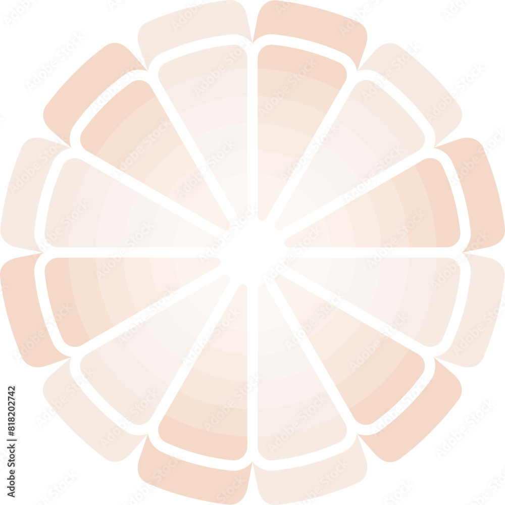 Wheel of life pie chart 12 segment slice sign. Circle section ...