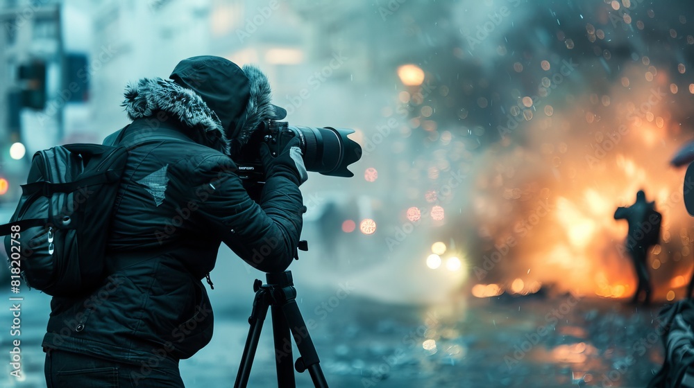 Photojournalist in Action: As a news story unfolds, the photojournalist ...