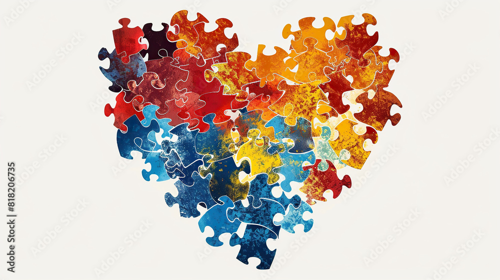 a colorful logo of autism with autism , autism awareness , Can be used ...