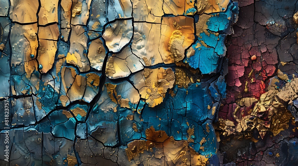 ภาพประกอบสต็อก Textures and patterns brought to life with vibrant ...