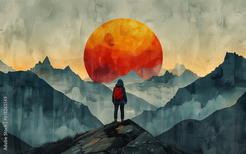 Poster design, minimalist style, cartoon hand drawn style, minimalist ...