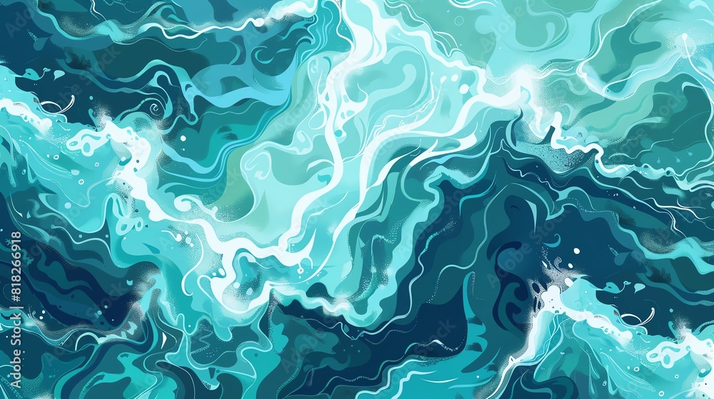 wave energy flat design top view generator water color Complementary ...