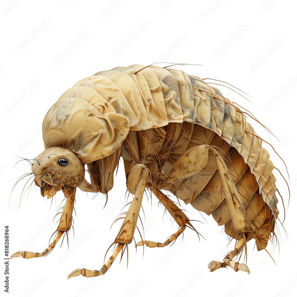 High-resolution image of a detailed flea with a realistic design ...