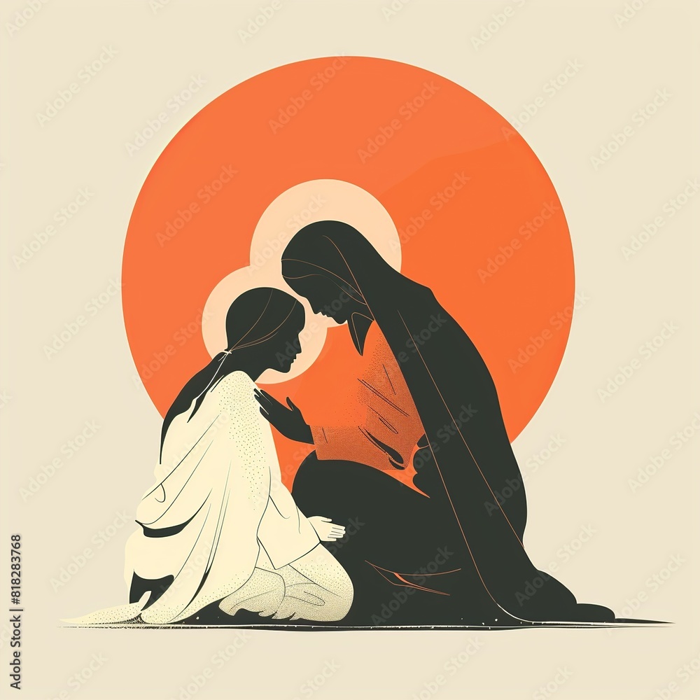 A modern interpretation of Mary anointing Jesus' feet with her hair ...