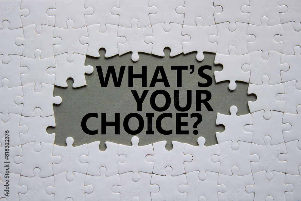 What is your choice symbol. Concept words What is your choice on white ...