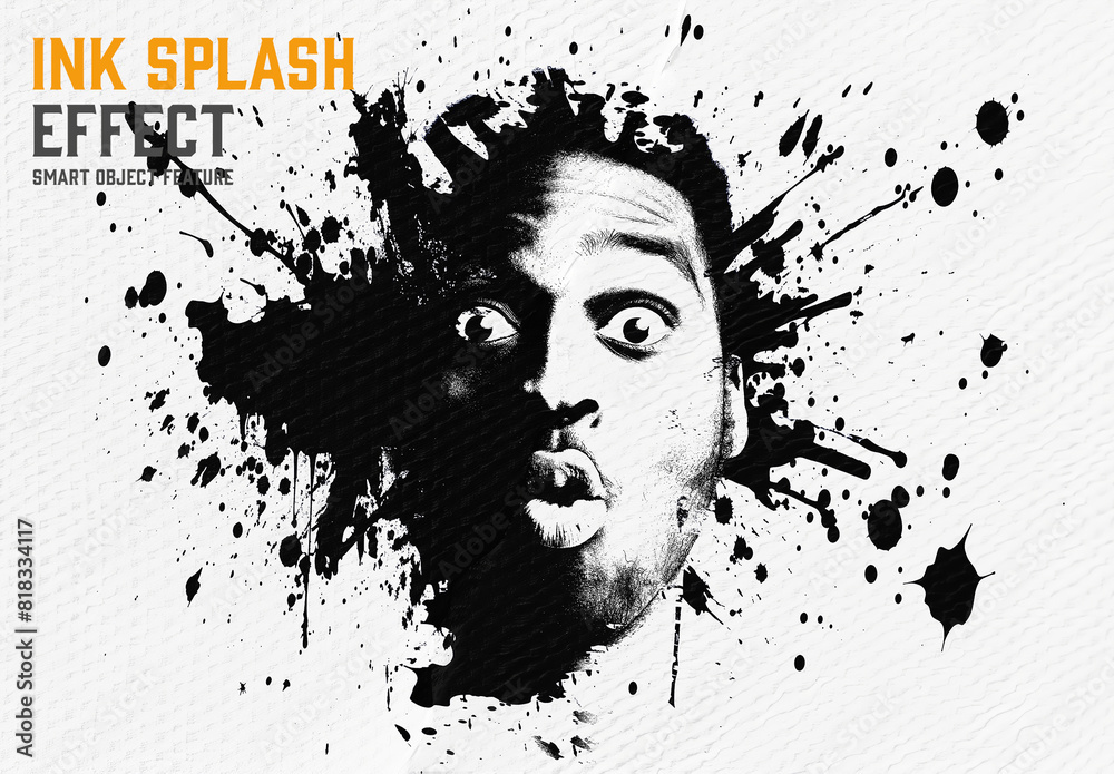 Ink Splash Effect With Generative AI Stock Template | Adobe Stock