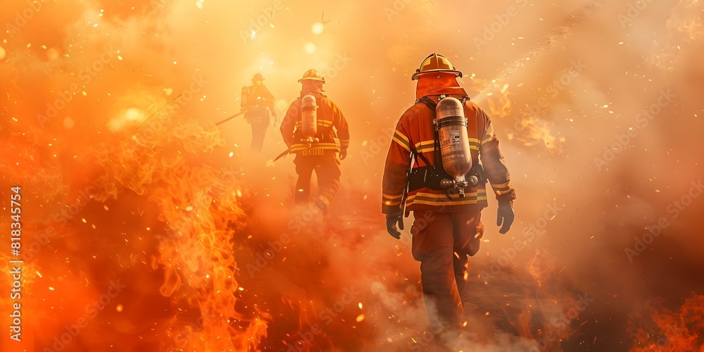 Firefighters rescue and evacuate people extinguish fires and prevent ...