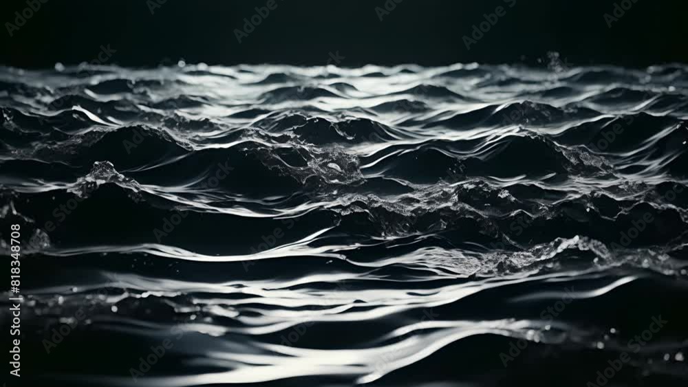 Continuous Water Background on Black Stock Video | Adobe Stock